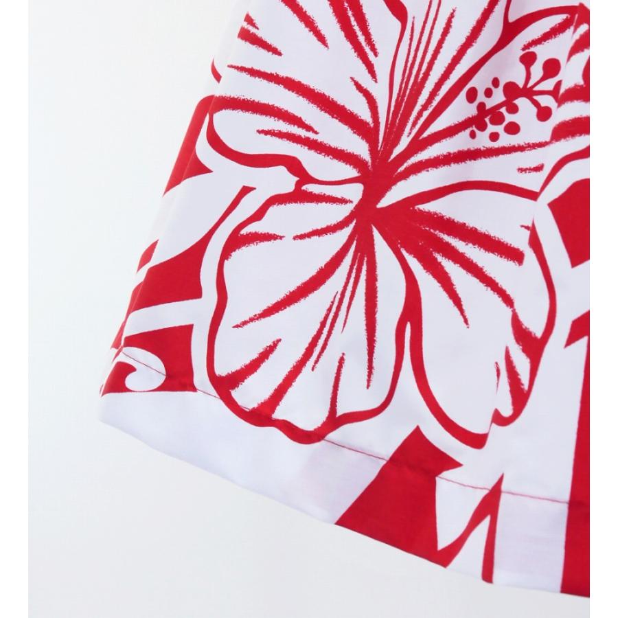 フラダンス パウスカート シングル73cm丈 ホワイト×レッド 2997 : emika - 通販 - Yahoo!ショッピング