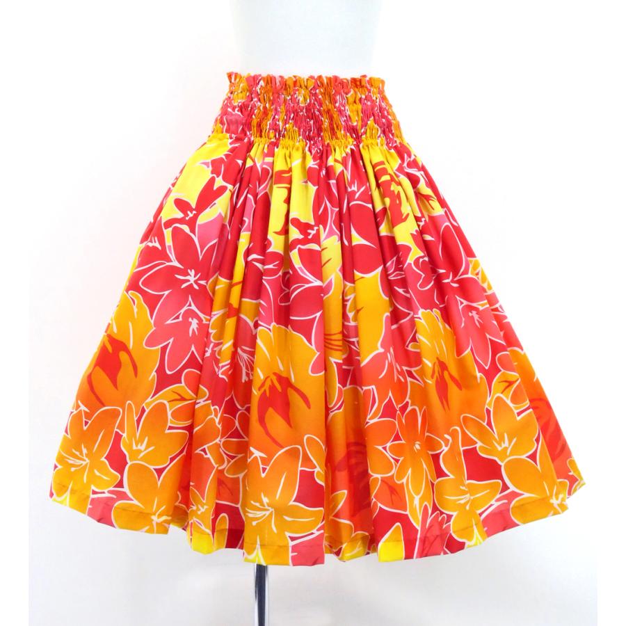 フラダンス パウスカート シングル73cm丈 オレンジ×レッド 3209 : emika - 通販 - Yahoo!ショッピング