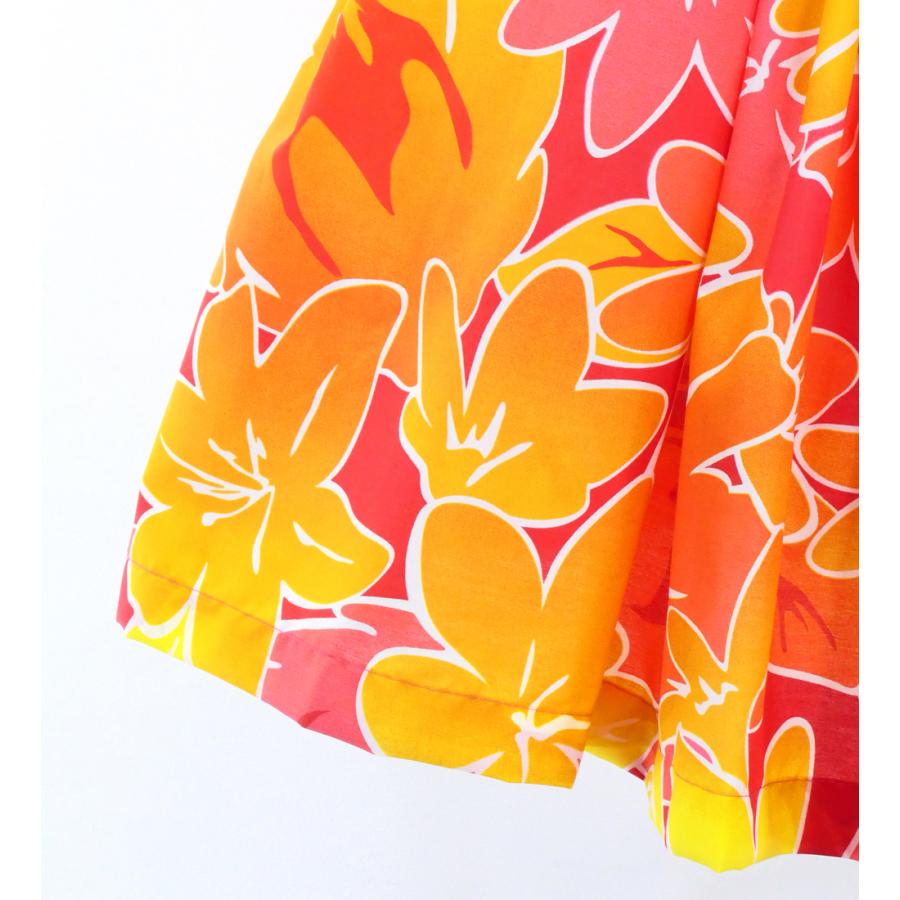 フラダンス パウスカート シングル73cm丈 オレンジ×レッド 3209 : emika - 通販 - Yahoo!ショッピング