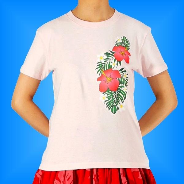 フラダンス Tシャツ L 縦ハイビスカス ピンク 692lp : emika - 通販 - Yahoo!ショッピング