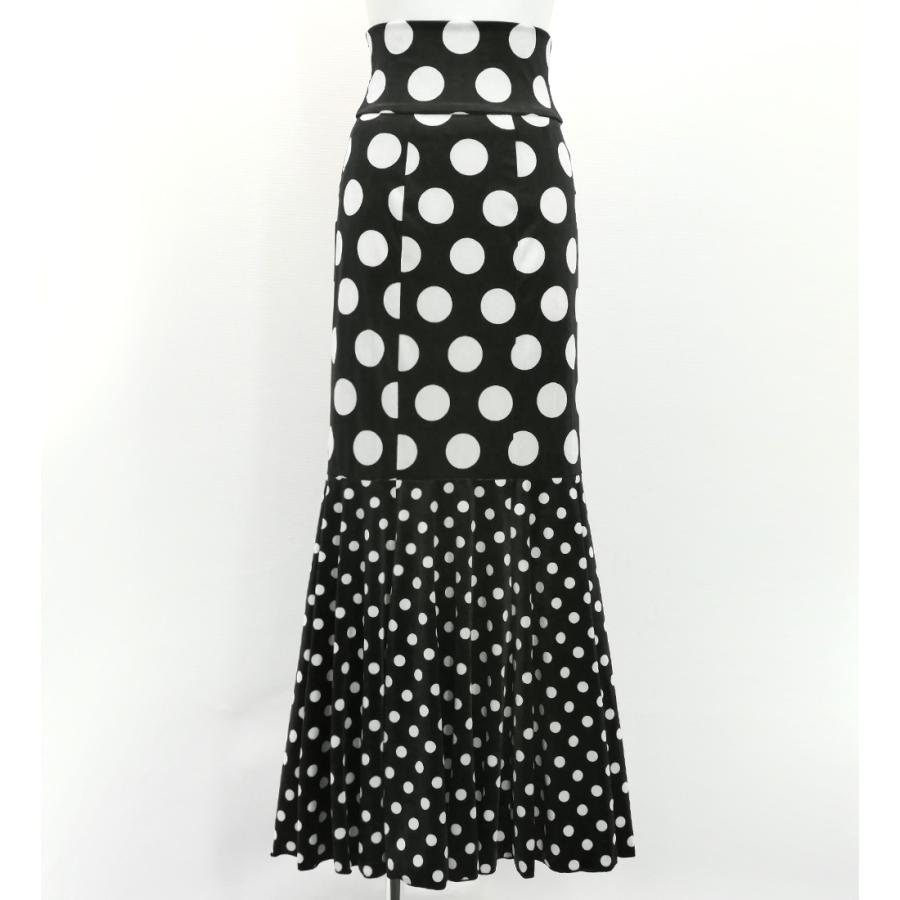 フラメンコ ハイウエストマーメイドスカート 水玉 ブラック×ホワイト FS-38 : emika - 通販 - Yahoo!ショッピング