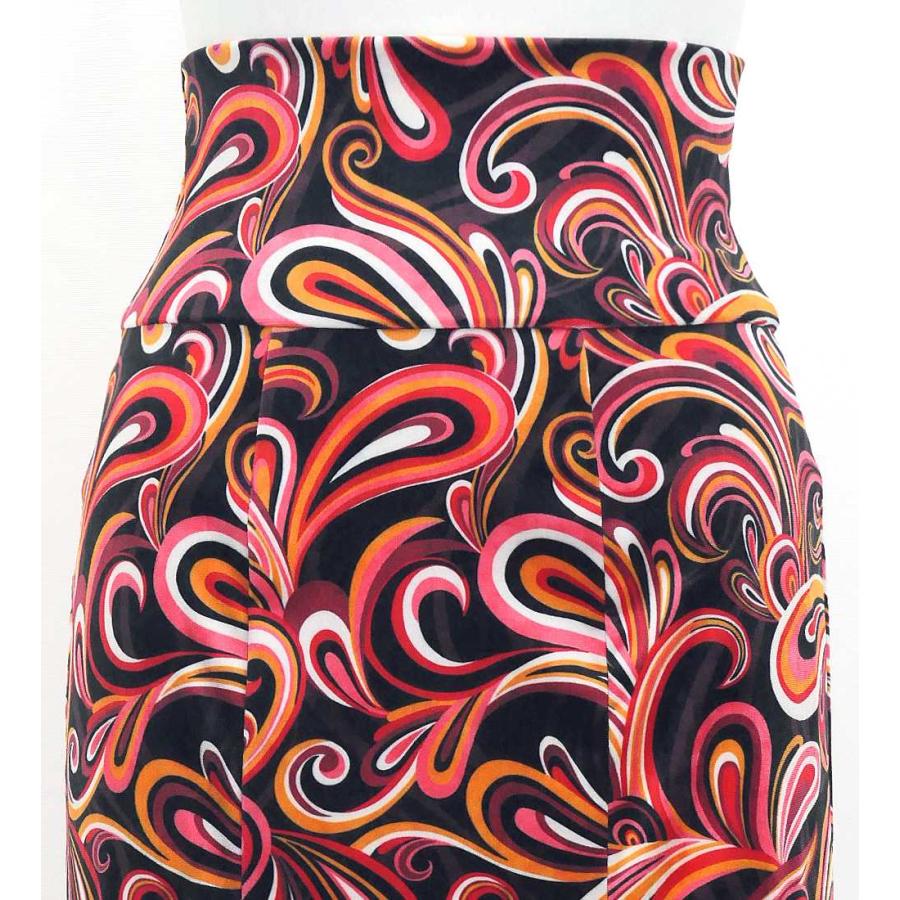 フラメンコ ハイウエストマーメイドスカート ペイズリー×ローズ ブラック×レッド FS-41 : emika - 通販 - Yahoo!ショッピング