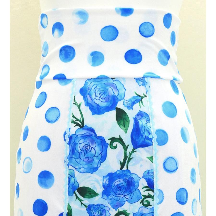 フラメンコ ハイウエストマーメイドスカート 飾りあり 水玉×ローズ ホワイト×ブルー S-Lサイズ FS-54 : emika - 通販 - Yahoo!ショッピング