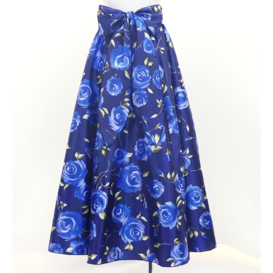 フラメンコ ロングサーキュラースカート リボン付き ローズ ブルー FS-61 : emika - 通販 - Yahoo!ショッピング
