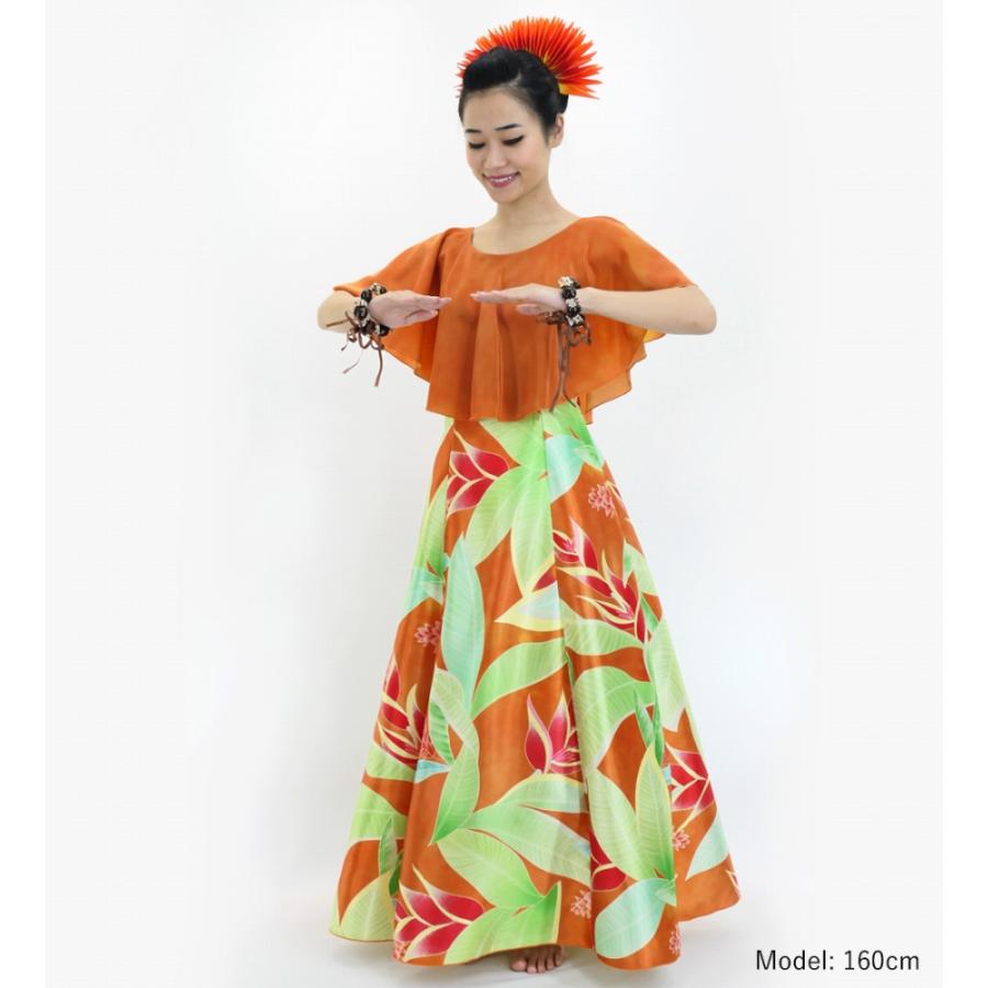 フラドレス [S・M・Lサイズ] ロング丈 ケープドレス ヘリコニア オレンジ J2873or :J2873or:emika - 通販 - Yahoo!ショッピング