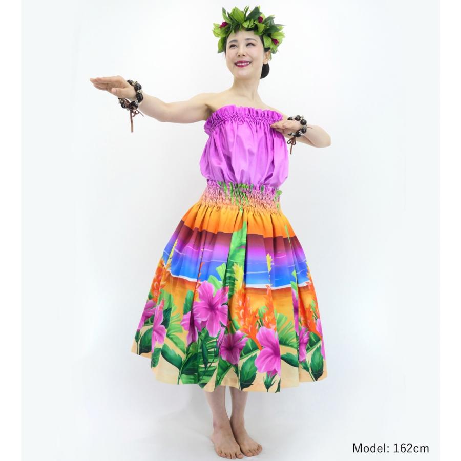 フラダンス シャンタン パウスカート＆チューブトップ セット ハイビスカス J3099-3 :J3099-3:emika - 通販 - Yahoo!ショッピング