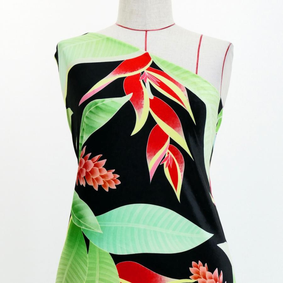 ハワイアン生地 ヘリコニア柄 コシボ・シャンタン・ストレッチベロア選べる生地 ブラック KH-610-BK 3-5営業日後発送 : kh-610-bk : emika - 通販 - Yahoo ...