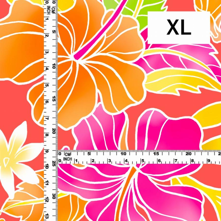 ハワイアン生地 ハイビスカス柄 コシボ・シャンタン・ストレッチベロア選べる生地 オレンジ KH-636-OR 3-5営業日後発送 : emika - 通販 - Yahoo!ショッピング