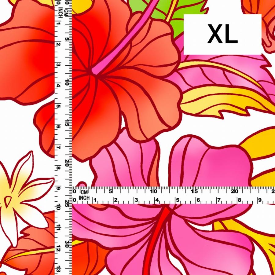 ハワイアン生地 ハイビスカス柄 コシボ・シャンタン・ストレッチベロア選べる生地 ホワイト×レッド KH-636-WHRD 3-5営業日後発送 : emika - 通販 - Yahoo!ショッピング