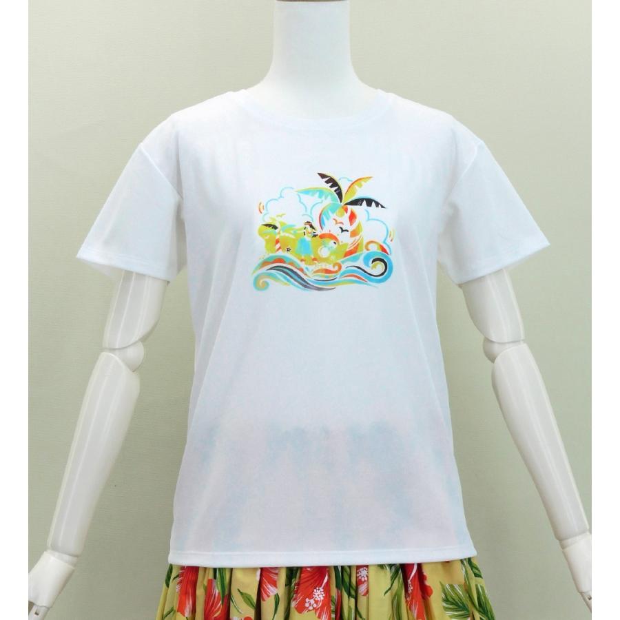 フラダンス ドライTシャツ [M/L] フラガール ホワイト 吸水速乾 UVカット plt002 : emika - 通販 - Yahoo!ショッピング