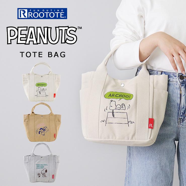 ROOTOTE ルートート トートバッグ スヌーピー レディース ミニトート ミニバッグ キャンバス 刺繍 かわいい おしゃれ カジュアル 8384 IP.デリ.Peanuts-OA ...