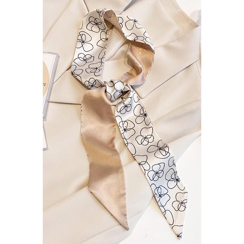 送料無料 男女兼用 フラワー プリント柄入り リバシーブル ロングシンプルスカーフ/ヘアリボン 7884 : イーエム ストア - 通販 - Yahoo!ショッピング