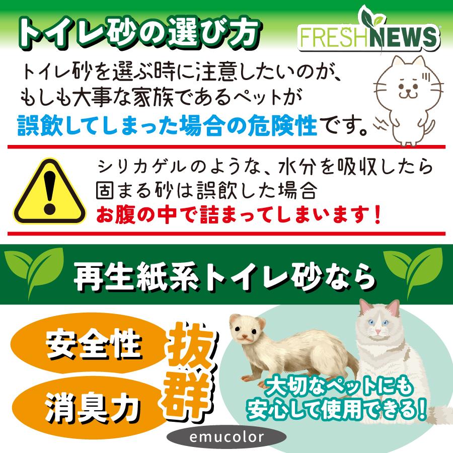 トイレ砂 フェレット ネコ フレッシュニュース 5.4kg 猫砂 プレゼント 紙 消臭 ペレット 小動物 ハムスター うさぎ : emucolor こどもと暮らしと色鉛筆 - 通販 ...