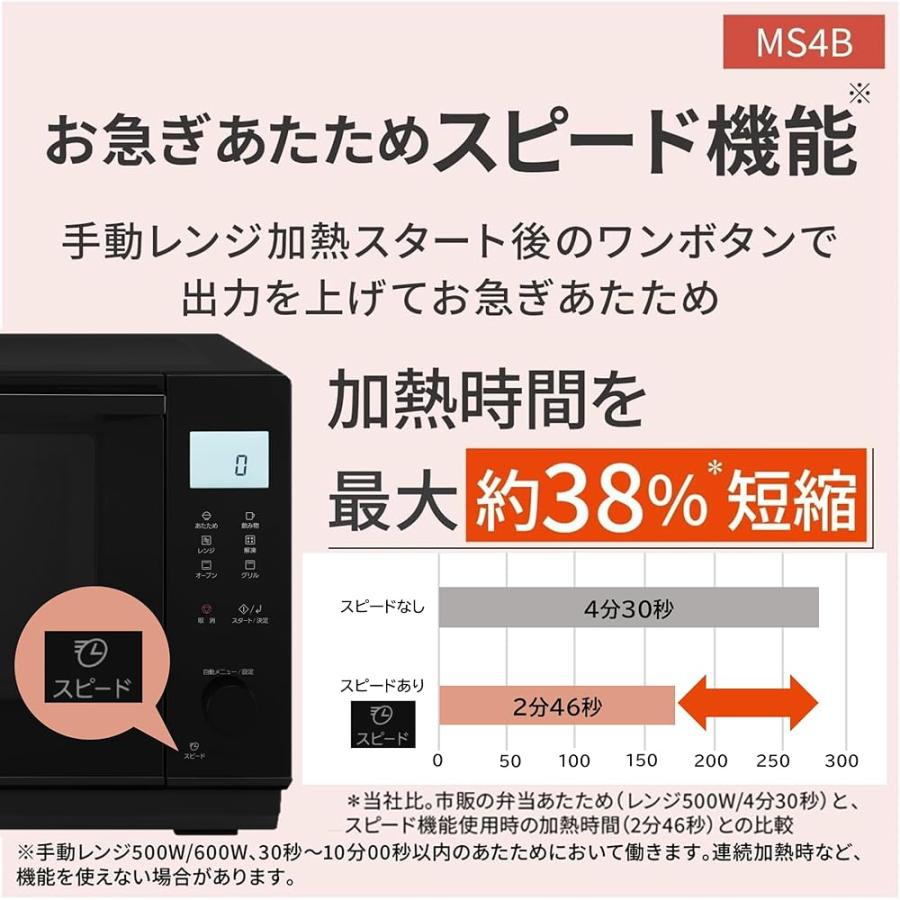 パナソニック オーブンレンジ 26L フラットテーブル スピードあたため 蒸気センサー ブラック NE-MS4B-K : 三日月商店 - 通販 - Yahoo!ショッピング
