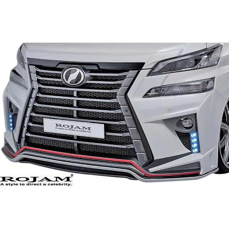 トヨタ 【M's】トヨタ ヴェルファイア 30系 前期 (2015/1-2017/12) ROJAM IRT GENIK フロントバンパースポイラー LED.Ver (PCS/DRCC対応 ...