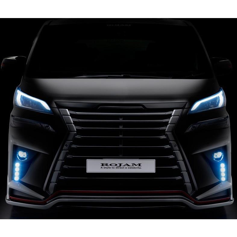 トヨタ 【M's】トヨタ ヴェルファイア 30系 前期 (2015/1-2017/12) ROJAM IRT GENIK フロントバンパースポイラー LED.Ver (PCS/DRCC対応 ...