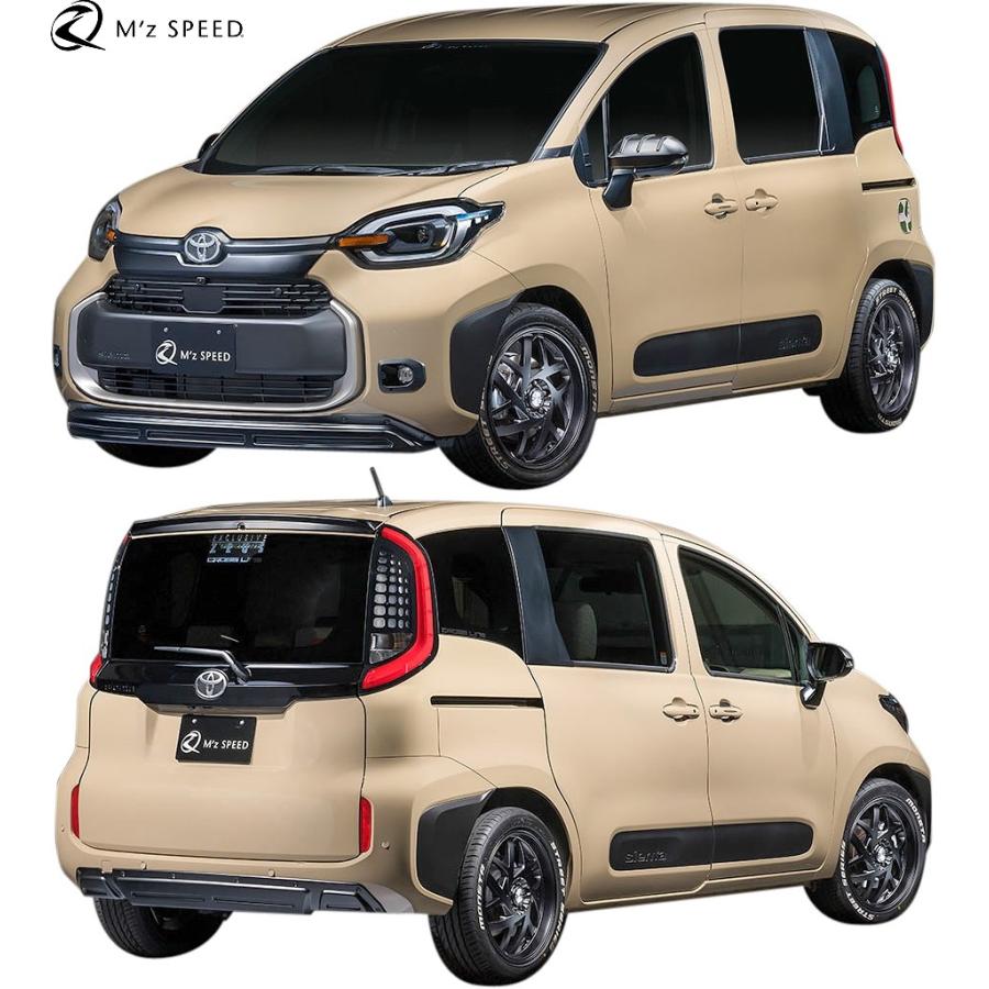 M'z SPEED 【M’s】 10 シエンタ (2022/8-) CROSS LINE エアロキット 2P (カーボン柄ブラック) AES エムズスピード エアロ パーツ セット フルエアロ ...
