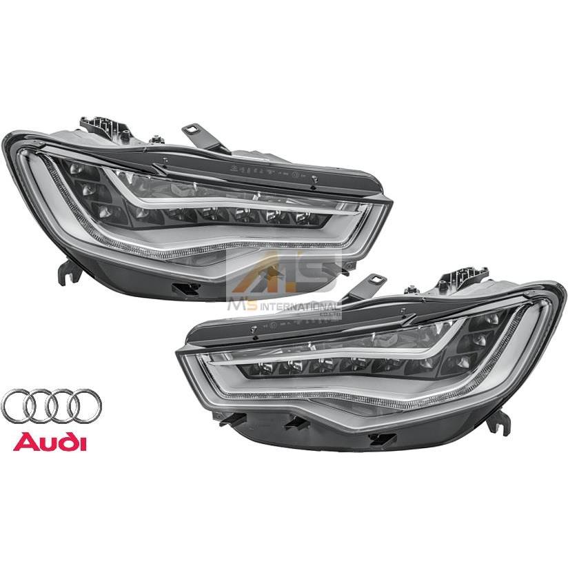 Audi 【M's】 アウディ AUDI A6 S6 4G C7 (2011y-2018y) 純正品 LED ヘッドライト 左右 (左側通行用 ...