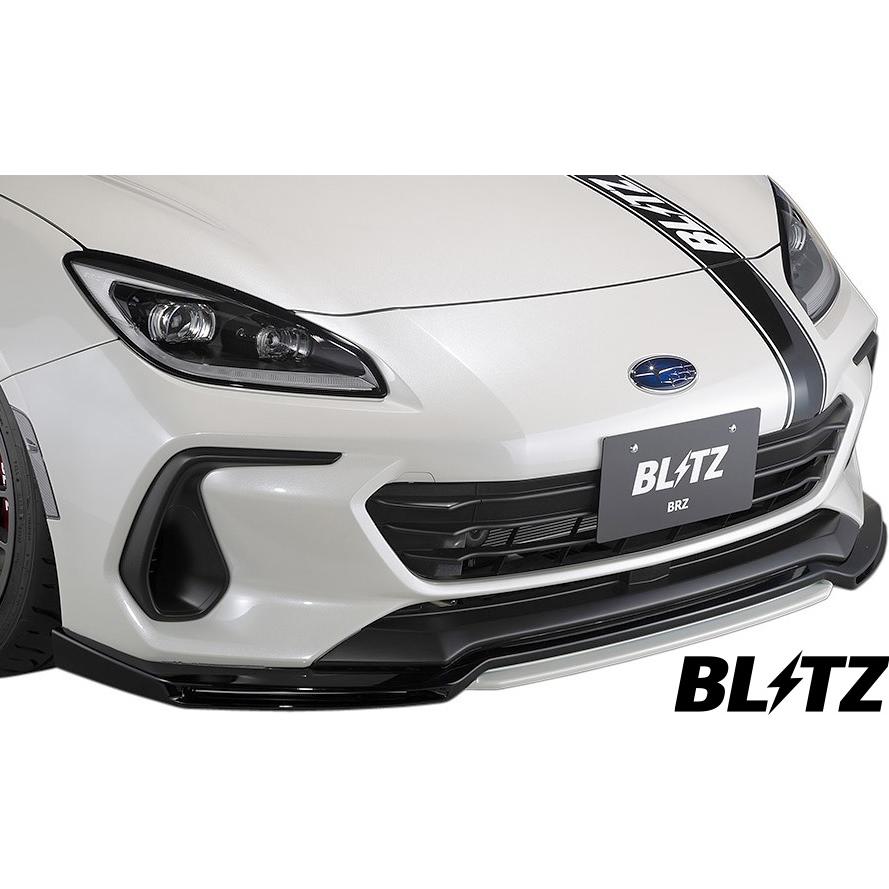 86 【M’s】 スバル BRZ ZD8 前期 (2021y-) BLITZ AERO SPEED R-Concept フロントリップスポイラー + LED セット ブリッツ FRP 未塗装 ...