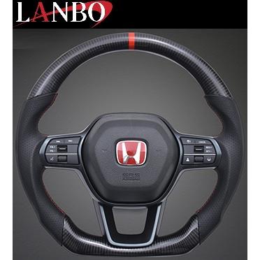シビック 【M's】 HONDA FL1 FL4 FL5 TYPE-R含む (2021.9-) LANBO プレミアム スポーツ ステアリング ...