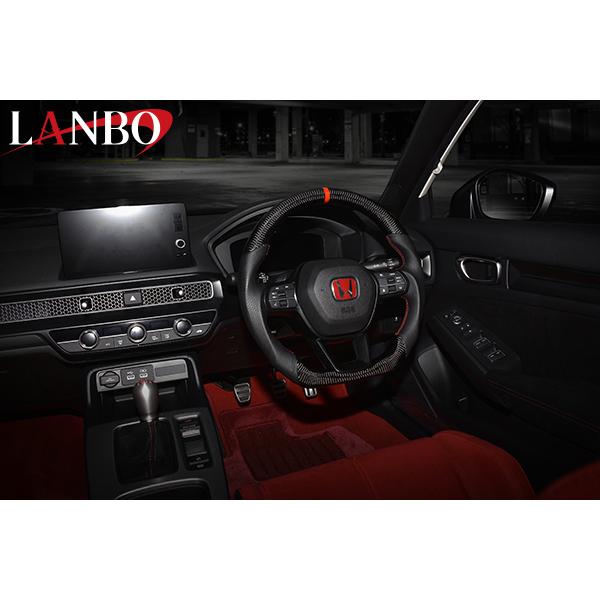 シビック 【M's】 HONDA FL1 FL4 FL5 TYPE-R含む (2021.9-) LANBO プレミアム スポーツ ステアリング ...