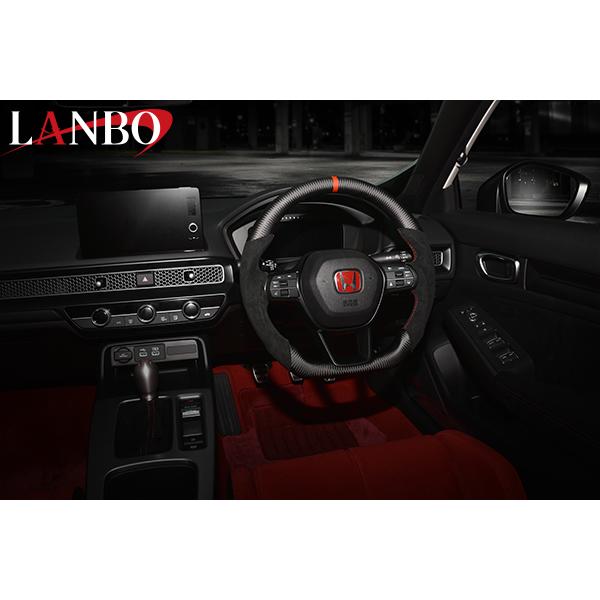 シビック 【M's】 HONDA FL1 FL4 FL5 TYPE-R含む (2021.9-) LANBO プレミアム スポーツ ステアリング ...