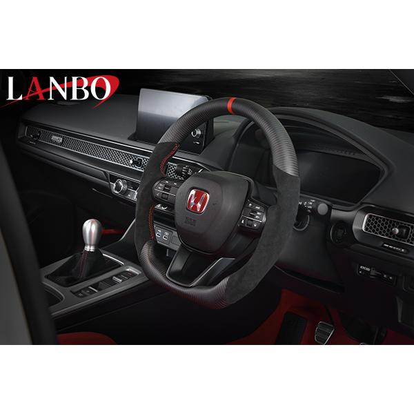 シビック 【M's】 HONDA FL1 FL4 FL5 TYPE-R含む (2021.9-) LANBO プレミアム スポーツ ステアリング ...