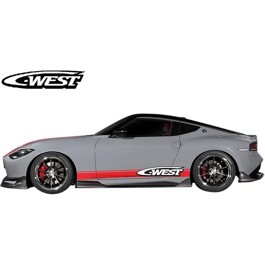 フェアレディ 【M's】 日産 RZ34 フェアレディZ (2022y-) C-WEST サイドステップ 左右 PFRP 未塗装 シーウエスト エアロ パーツ 部品 新型 現行 外装 カスタム ...