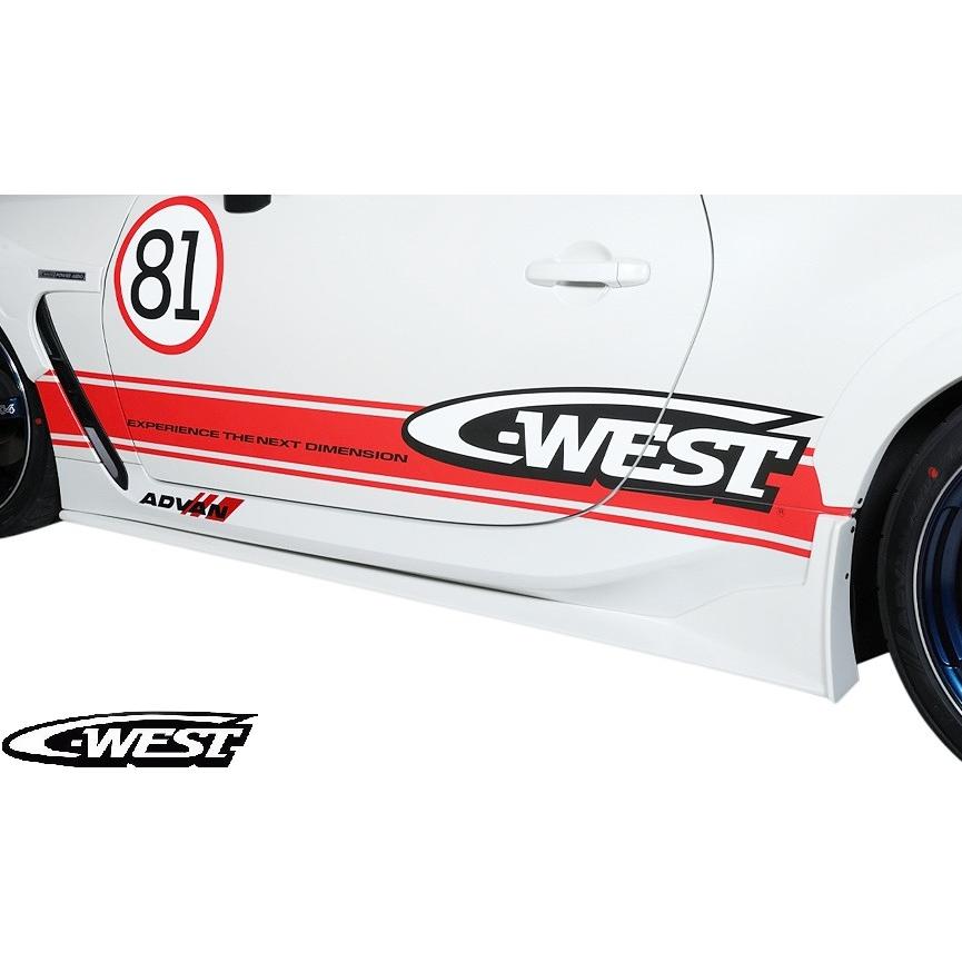 86 【M's】 トヨタ GR86 ZN8 (2021.10-) C-WEST サイドスカート 左右 PFRP 未塗装 シーウエスト エアロ パーツ 部品 新型 現行型 外装 社外 カスタム ...