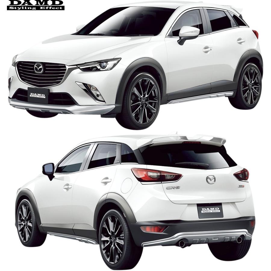 マツダ 【M's】 CX-3 M-package DK5FW DK5AW (2015.2-) DAMD リアアンダープロテクター (マットシルバー塗装済) ABS ダムド エアロ パーツ 部品 ...