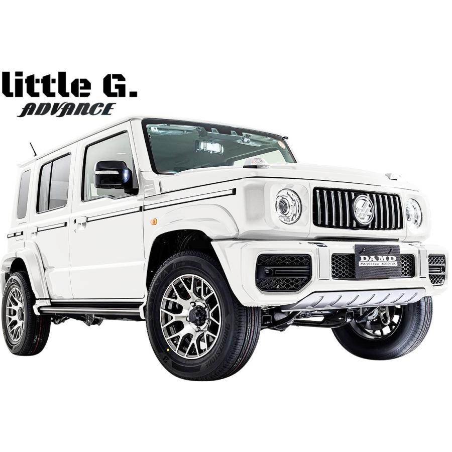 ジムニー 【M's】 JC74 ジムニーノマド 5ドア DAMD little G. ADVANCE コンプリートキット 10P + ホイール4本 セット ダムド リトルG ノマド エアロ ...