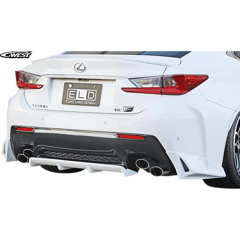レクサス 【M's】 LEXUS RC F RCF USC10 (2014.10-) C-WEST ELD リアディフューザー + リアアンダーフィン セット FRP 未塗装 シーウエスト ...