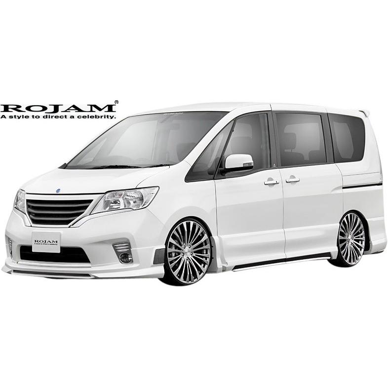 セレナ 【M's】日産 C26 前期 (2010/11-2013/11) ROJAM IRT GENIK エアロ 3点キット(F+S+R)／／ハーフタイプ NISSAN SERENA FRP ...