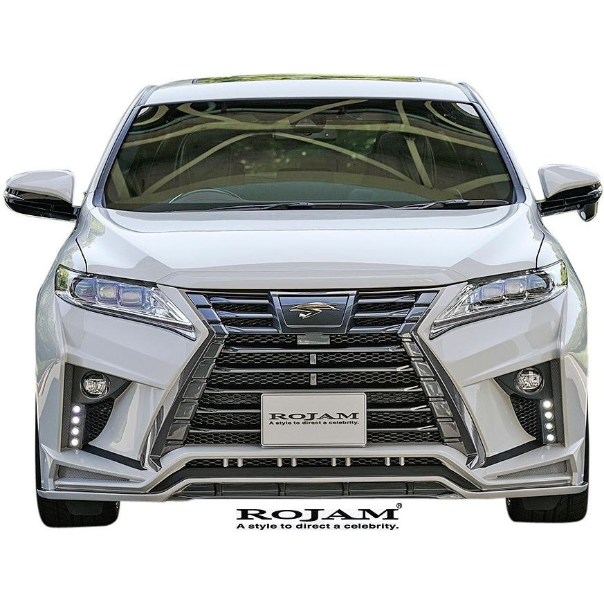 トヨタ 【M's】トヨタ ハリアー 60系 後期 (2017/6-) ROJAM IRT GENIK エアロ 2点キット (前後LED.Ver)／／FRP ロジャム エアロキット エアロセット ...