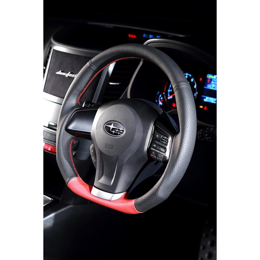 【M's】スバル レガシィ(BM/BR)D- フォレスター(SJ)A-C インプレッサ(GJ/GP)A- XV (GP)A- DAMD ステアリング (レッドフォーミュラ)／／SS360-D ...