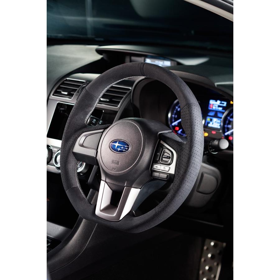 SUBARU 【M's】スバル インプレッサ/XV(GJ/GP) E- レガシィ/OUTBACK(BS/BN)A-C フォレスター(SJ) D- DAMD スポーツステアリング(スエード× ...
