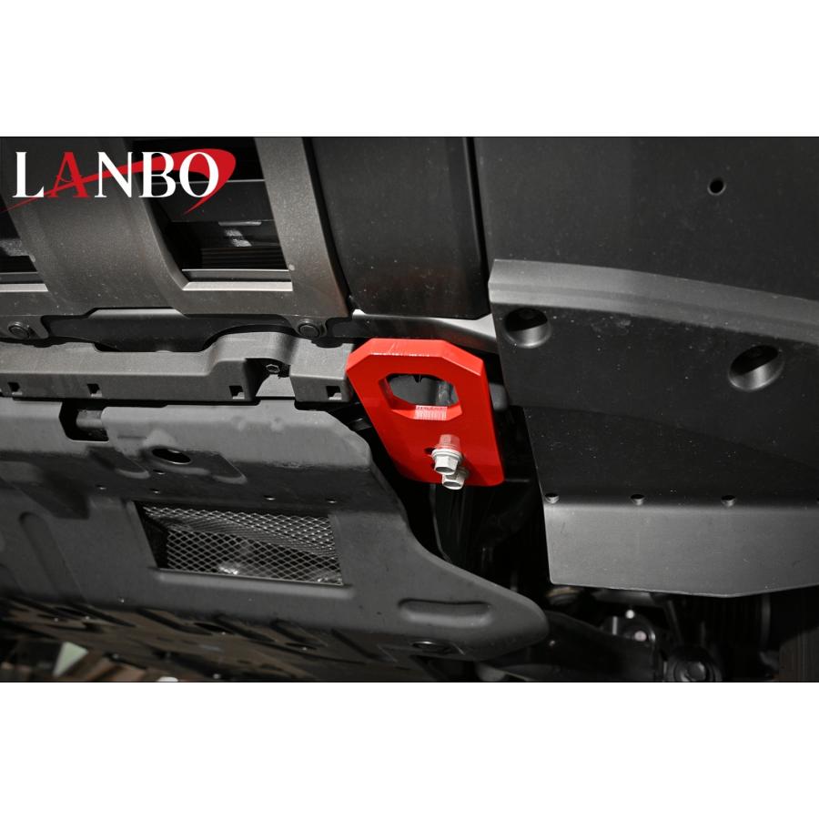 LANBO 【M's】 トヨタ ランドクルーザー250 TRJ250W LANBO フロントトーイングフック レッド TH001 左右セット ...