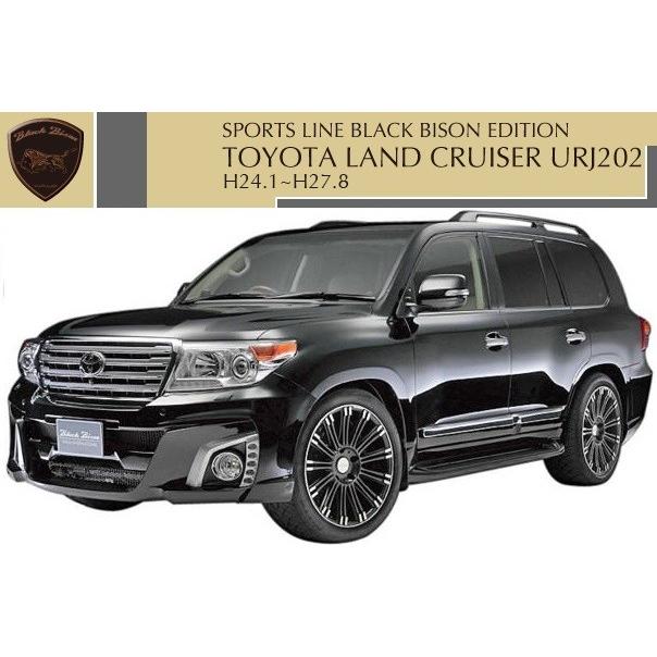 【M's】トヨタ ランドクルーザー 200系 中期（H24.1-H27.8）WALD フルエアロ 2点キット ／／正規品 URJ202 ZX/AX/GX SPORTS LINE Black ...