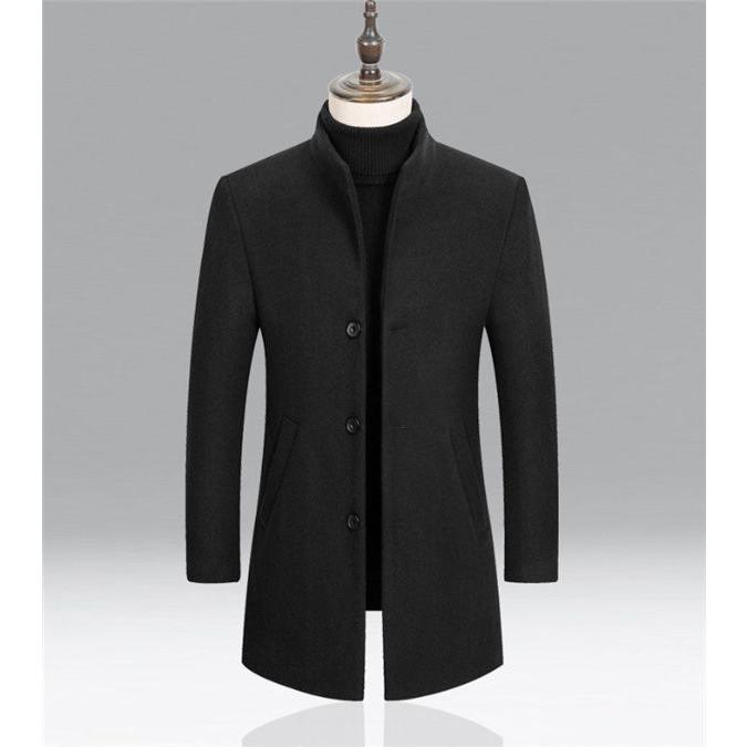 チェスターコート ロング 秋冬 アウター ビジネスコート メンズ ステンカラーコート ロングコート トレンチコート カジュアル ウール混 : enchanted venus - 通販 ...