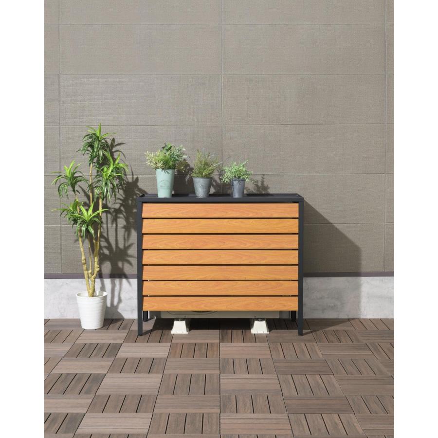 アルミ室外機カバー ルーバー大型BK ASC-LLBK : エンチョーホームショッピング - 通販 - Yahoo!ショッピング