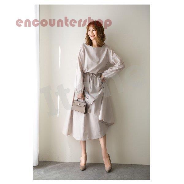 ワンピース マキシ Aライン 体型カバー ゆる 秋 春 ワンピ ロング丈