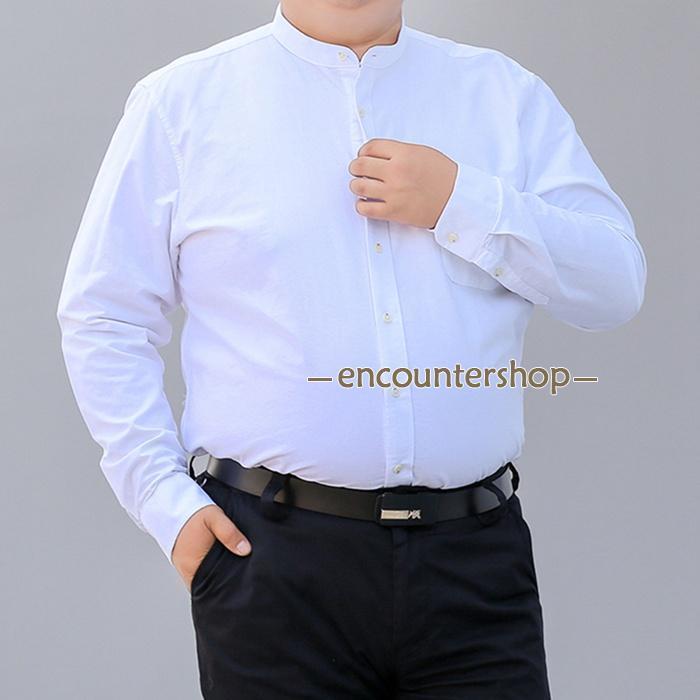 ビッグサイズ シャツ メンズ 長袖 大きいサイズ L~8XL ぽっちゃりさん コットン 立ち襟 ビジネス カジュアル : Encountershop - 通販 - Yahoo!ショッピング