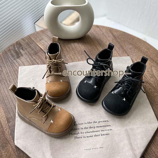 ブーツ キッズ 女の子 男の子 シューズ レースアップブーツ 編み上げ ショートブーツ おしゃれ 可愛い キッズ靴 ベビー靴 フォーマル靴 ...