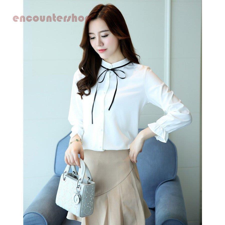 ブラウス レディース おしゃれ オフィス トップス シャツ 長袖 春秋