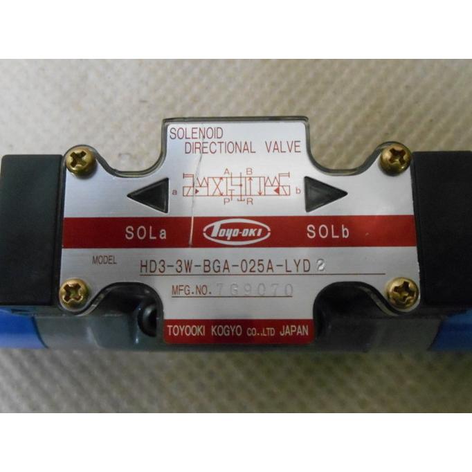 4 豊興工業(TOYOOKI) 電磁切換弁 HD3-3W-BGA-025A-LYD2 DC24V 油圧ソレノイドバルブ (現ジェイテクトフルードパワーシステム) : 工具流通センター - 通販 ...