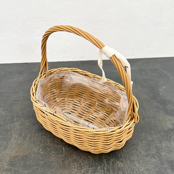 PPラタンバスケット横長ナチュラルS（3176） : 園芸ネット - 通販 - Yahoo!ショッピング