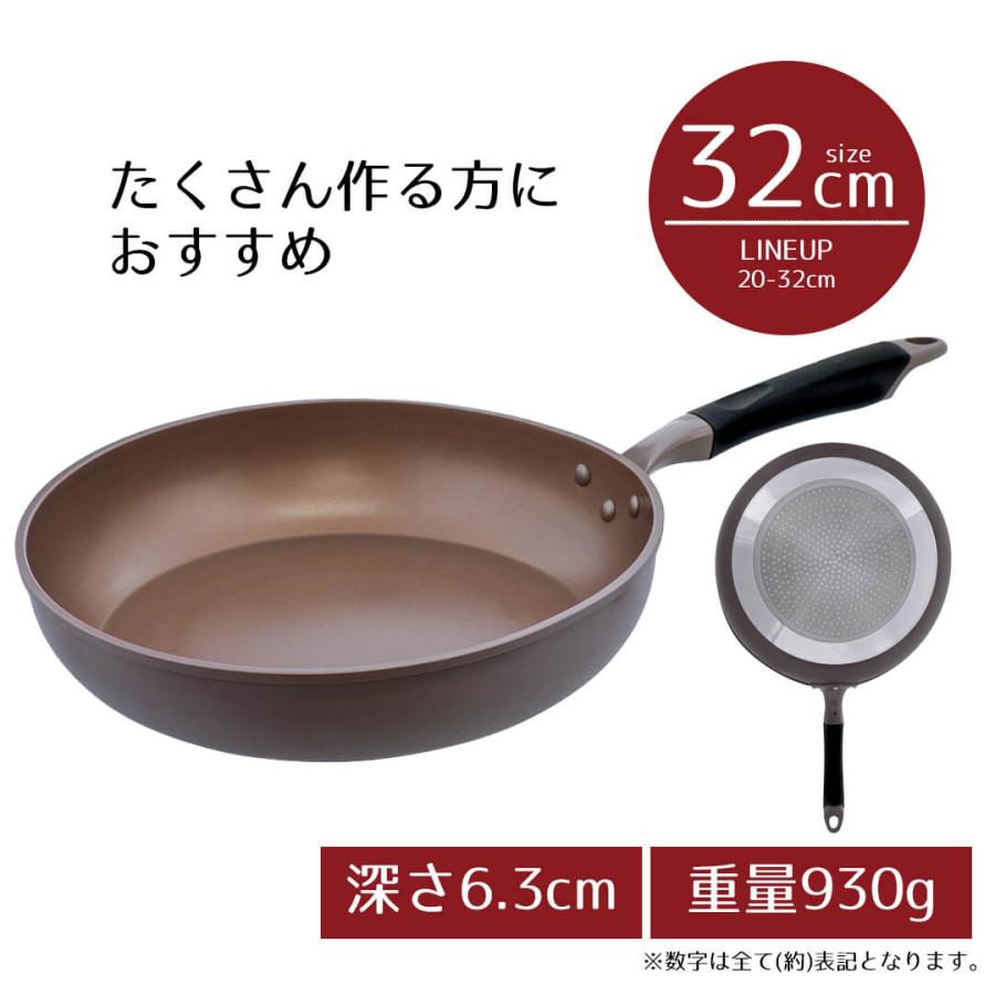 フライパン 32 ダイヤモンドコート IH 32cm アリエッタネクスト 32センチ ih ガス火 オール熱源 IH対応 頑丈 長持ち 耐久性 傷がつきにくい 汚れが : ENICY - 通販 ...