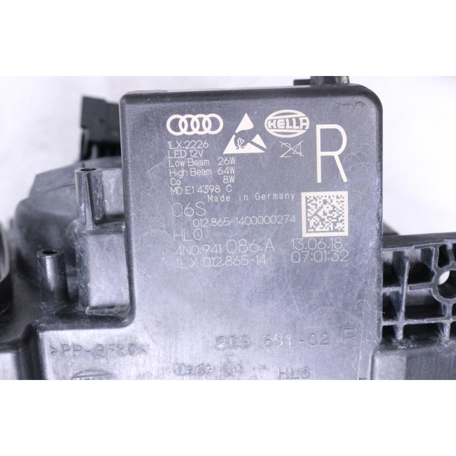 31-1096★美品★LED F8 アウディA8★右ヘッドライト 4N0.941.086.A ブラック 純正★アウディ AUDI (DM ...