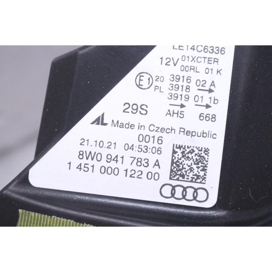 37-673★美品★LED 8W アウディ A4★左ヘッドライト 8W0 941 783 A マトリックス シルバー★アウディ 純正 AUDI ...