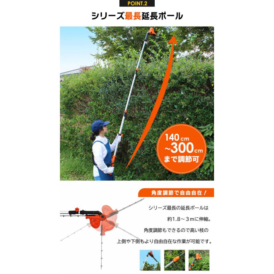 YARDFORCE ヤードフォース 3m剪定ポールバリカン Air 高枝 電動 軽量 のこぎり チェーンソー 11周年記念イベントが